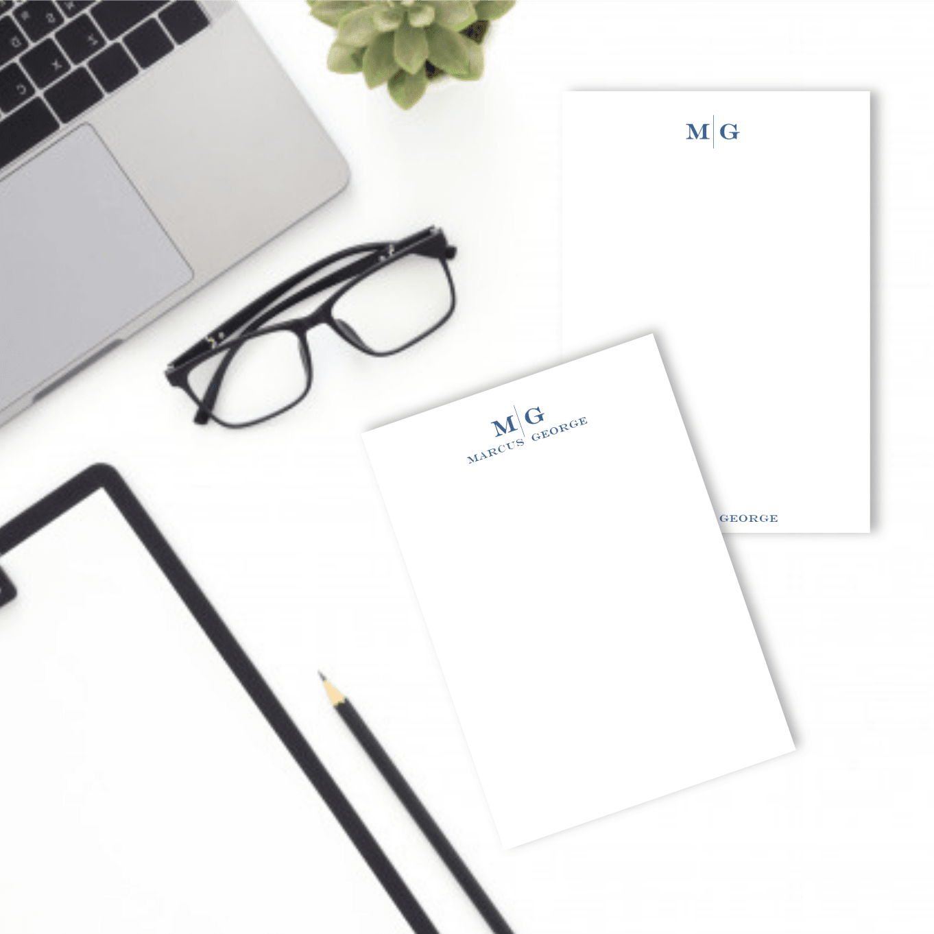 Classy Monogram Chunky Notepad - Planner Girl Collection